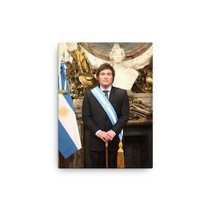Javier Milei Official Portrait Canvas - Etsy
