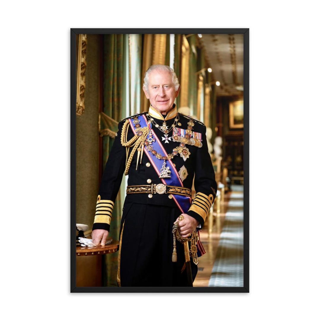 King Charles III Latest Official Portrait Matte Framed Poster - Etsy UK