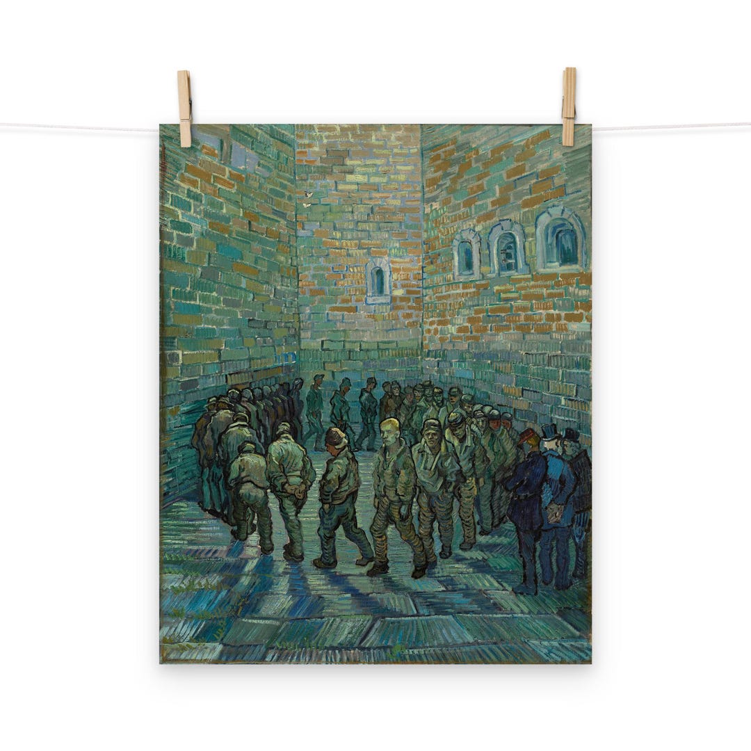 Prisoners' Round by Vincent Van Gogh Matte Poster - Etsy