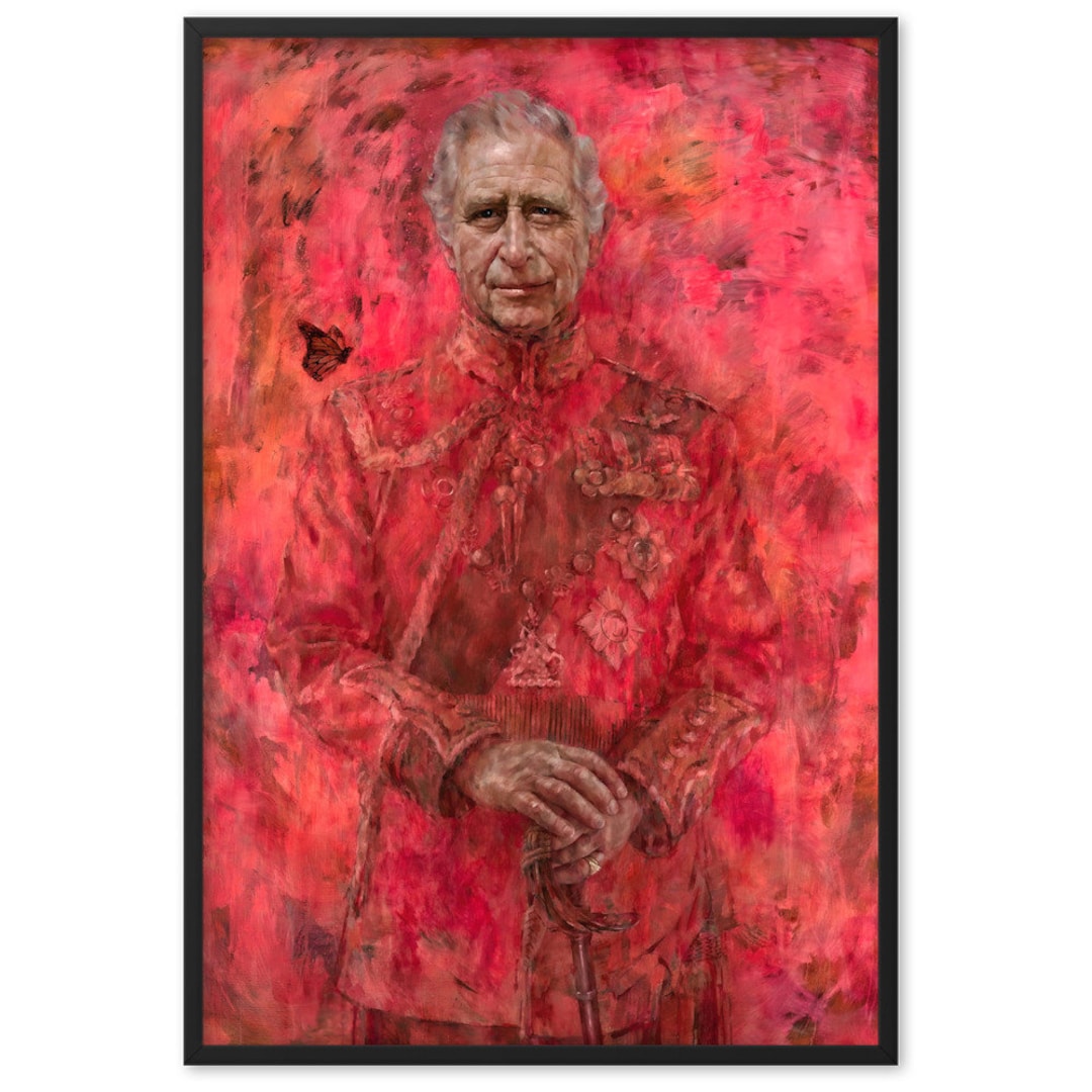 King Charles III Official Portrait (red Painting) by Jonathan Yeo ...