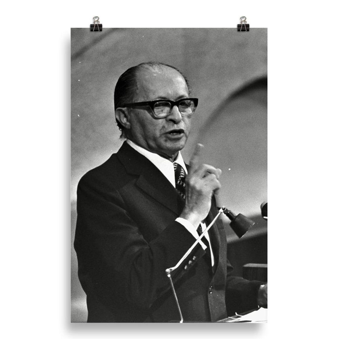 Menachem Begin Matte Poster - Etsy