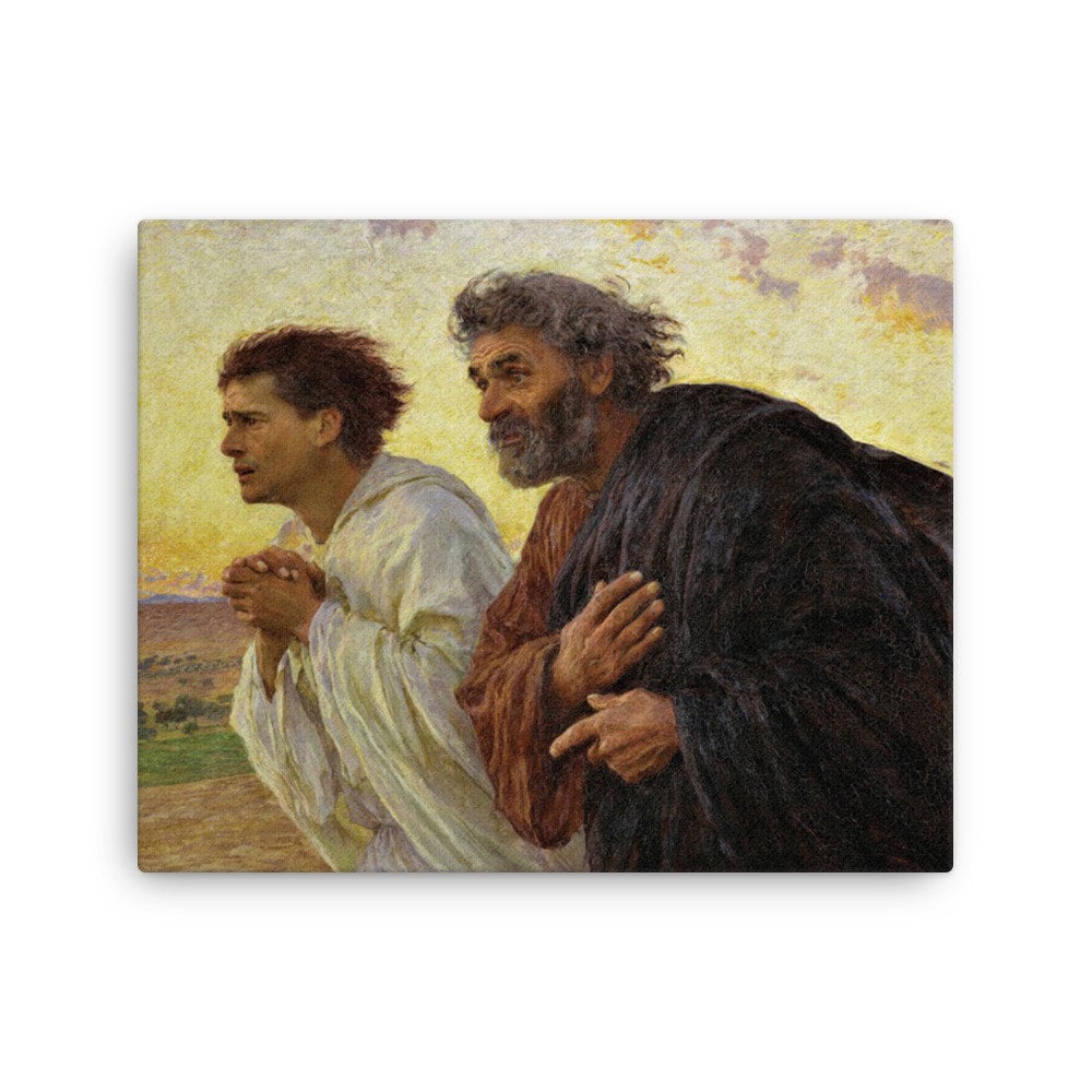 Peter and John Running to the Tomb by Eugene Burnand Canvas - Etsy