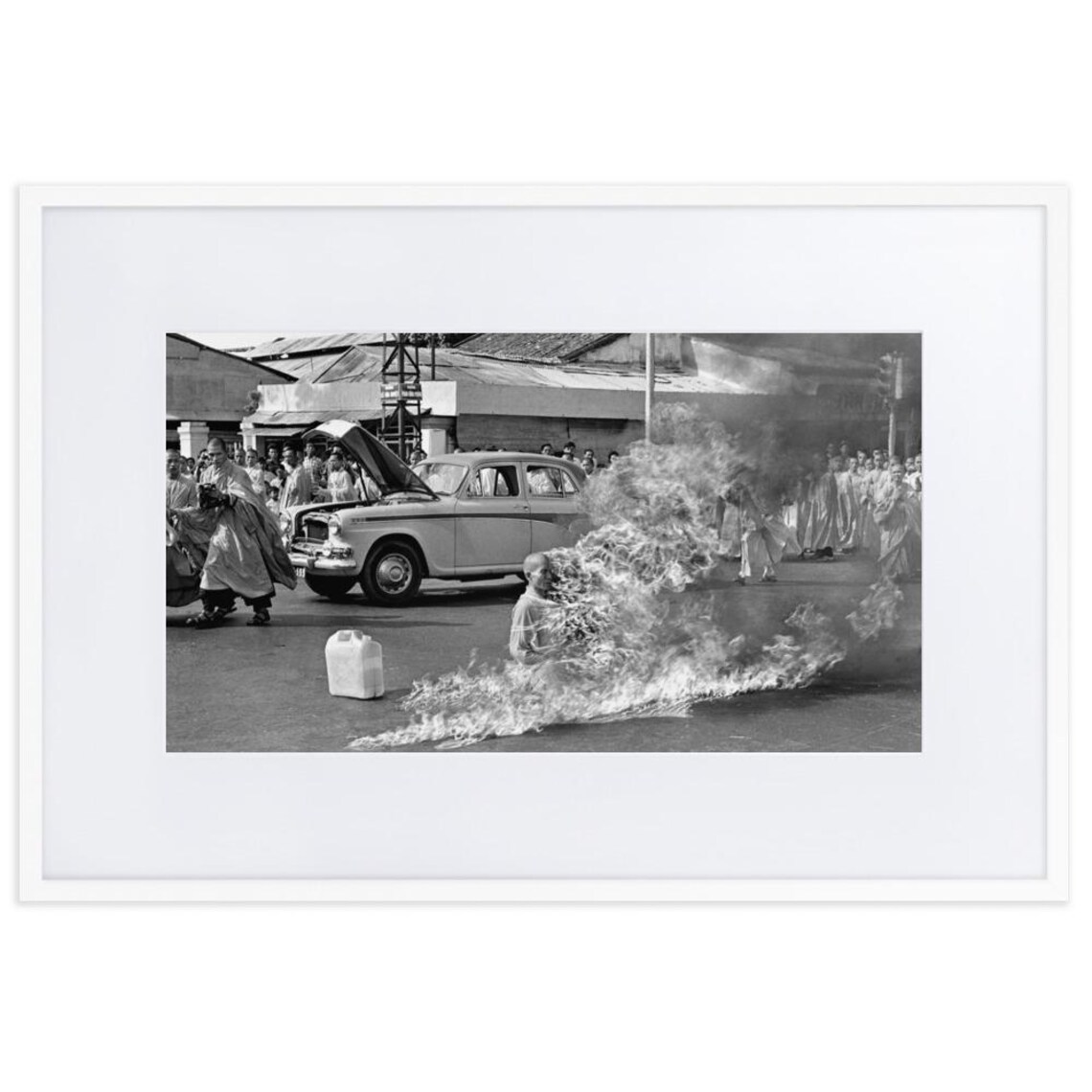 Burning Monk: Thích Quảng Đức Framed Poster With Mat - Etsy
