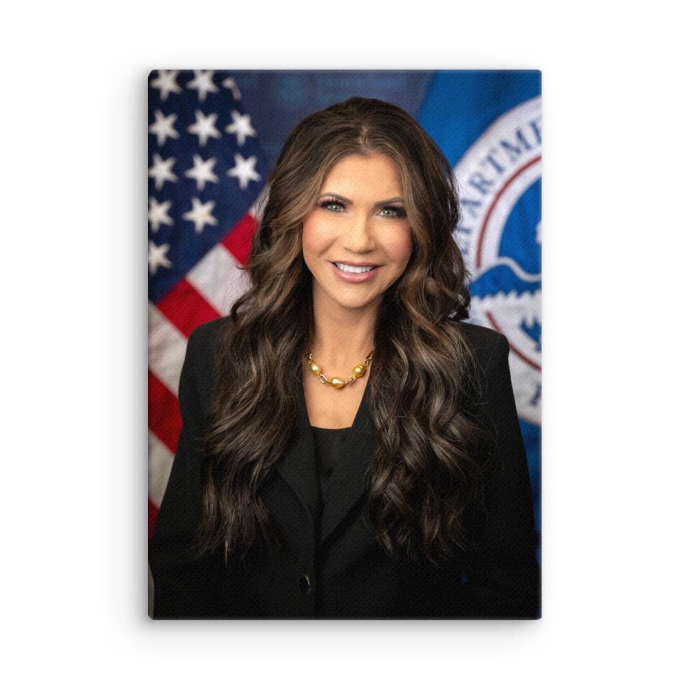 Kristi Noem Official Portrait Canvas - Etsy