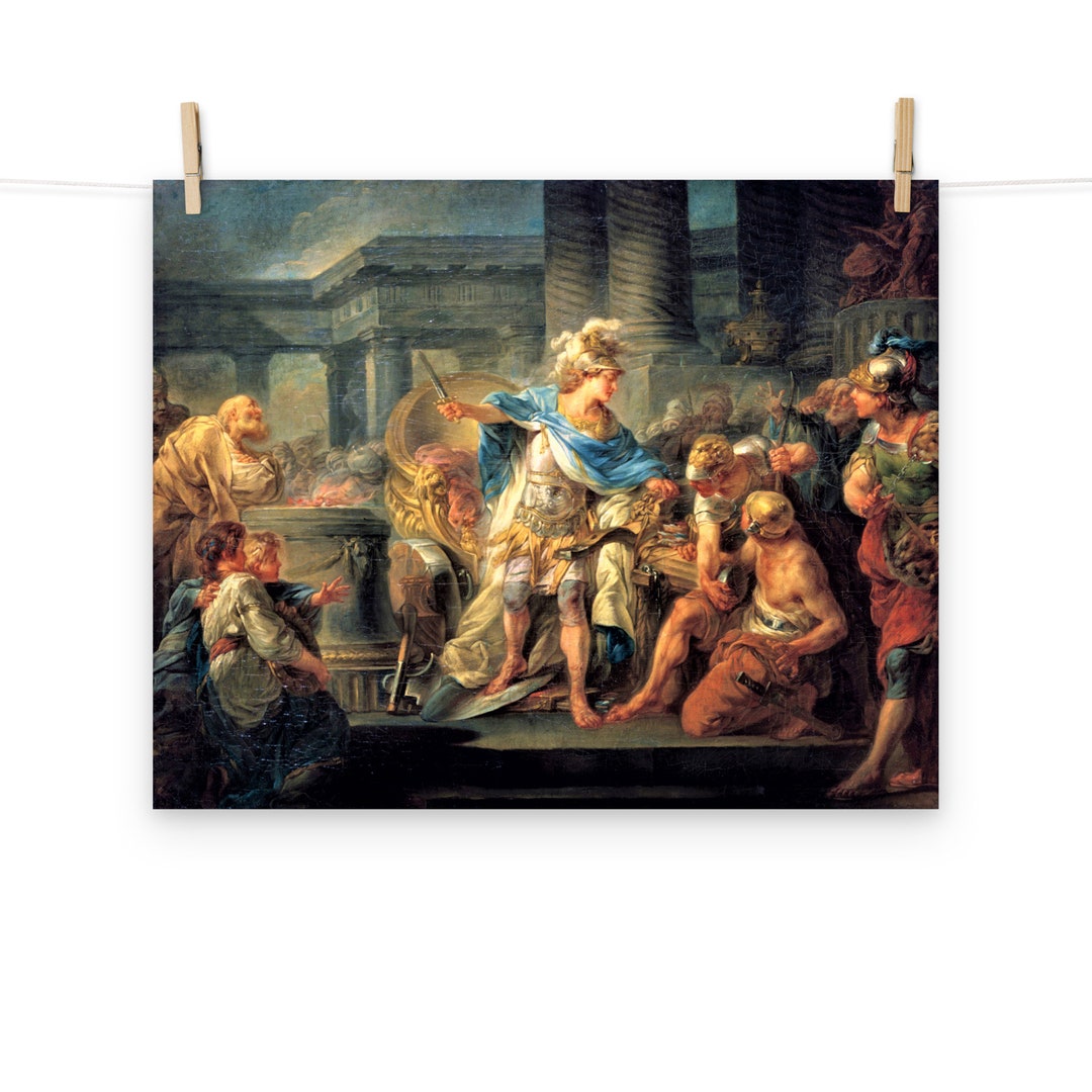 Alexander the Great Cuts the Gordian Knot by Jean-simon Berthélemy ...