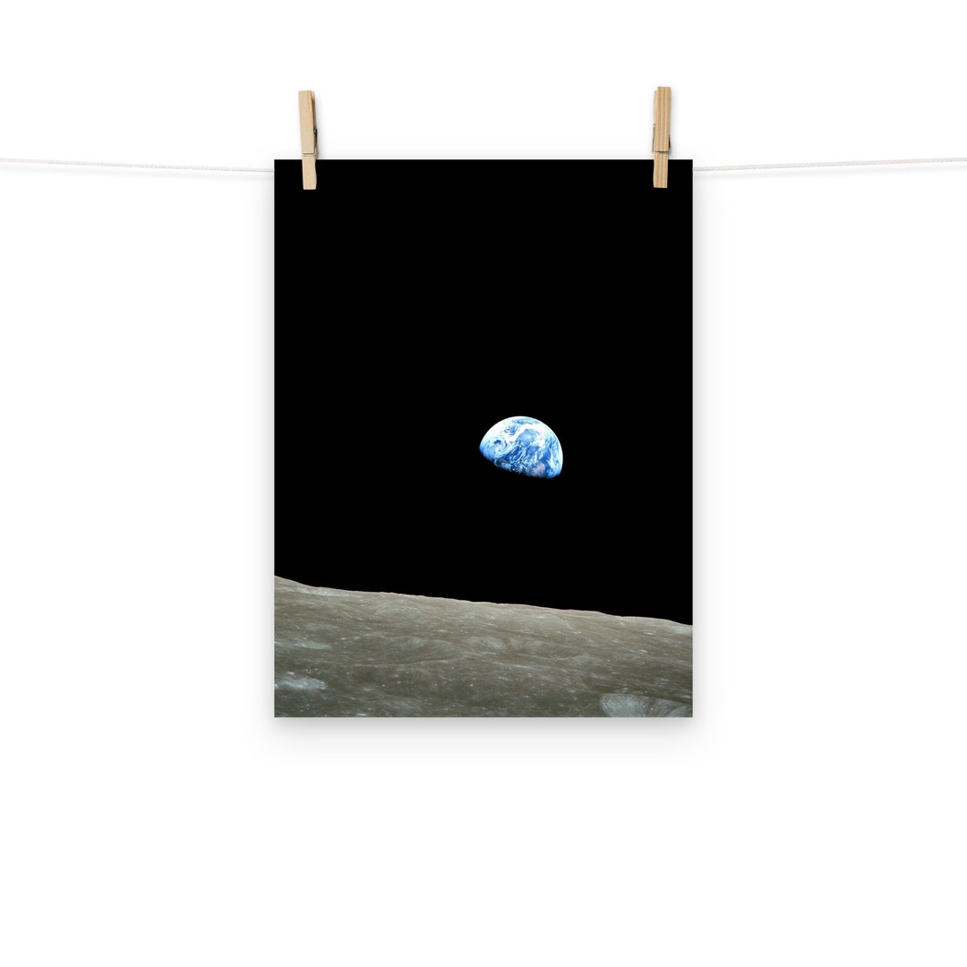 Earthrise Taken by Apollo 8 Matte Poster - Etsy