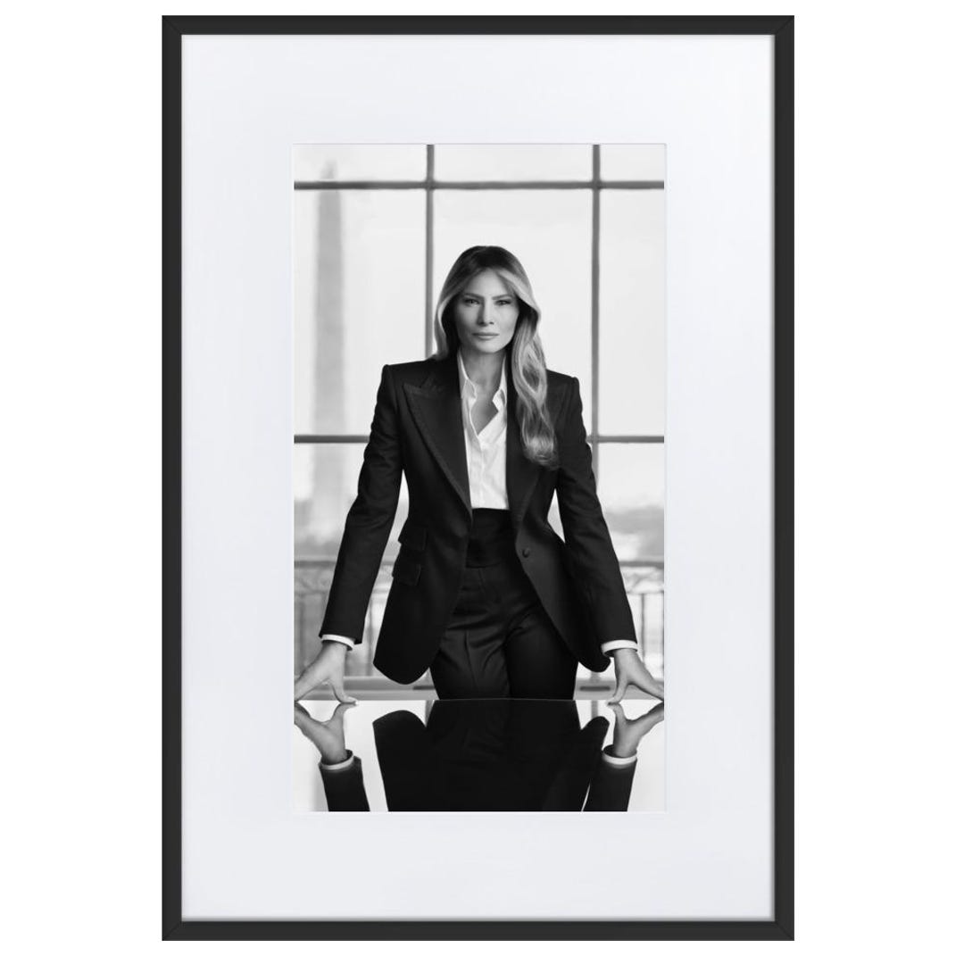 First Lady Melania Trump Official Portrait 2025 Framed Poster With Mat ...
