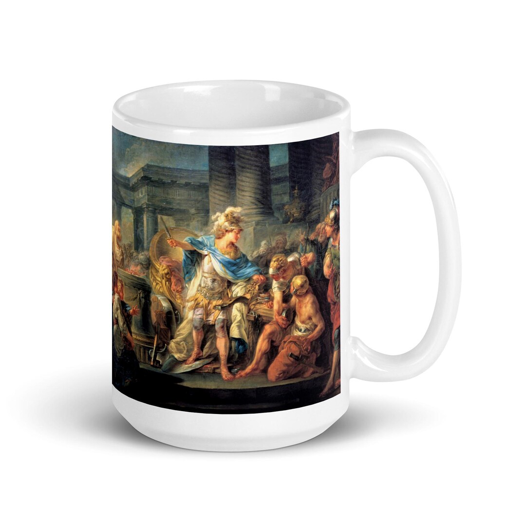 Alexander the Great Cuts the Gordian Knot by Jean-simon Berthélemy Mug ...