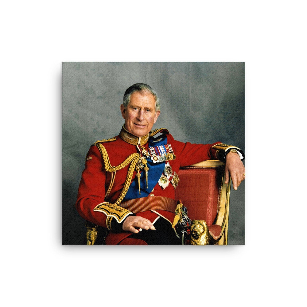 King Charles III prince Charles Portrait Canvas - Etsy