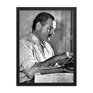 Ernest Hemingway Framed Poster - Etsy