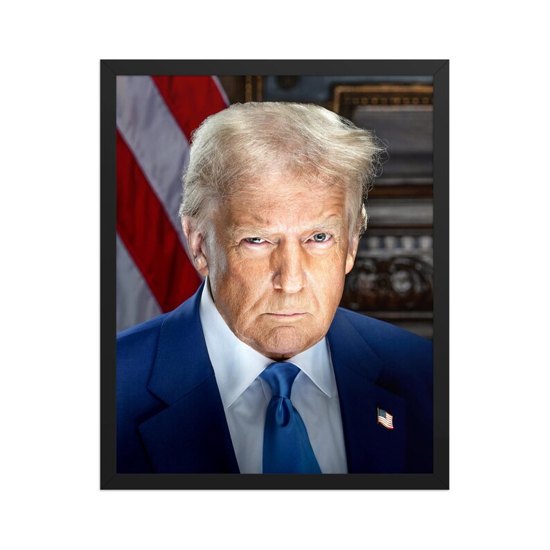 President Donald Trump Official Portrait 2025 Framed Poster - Etsy