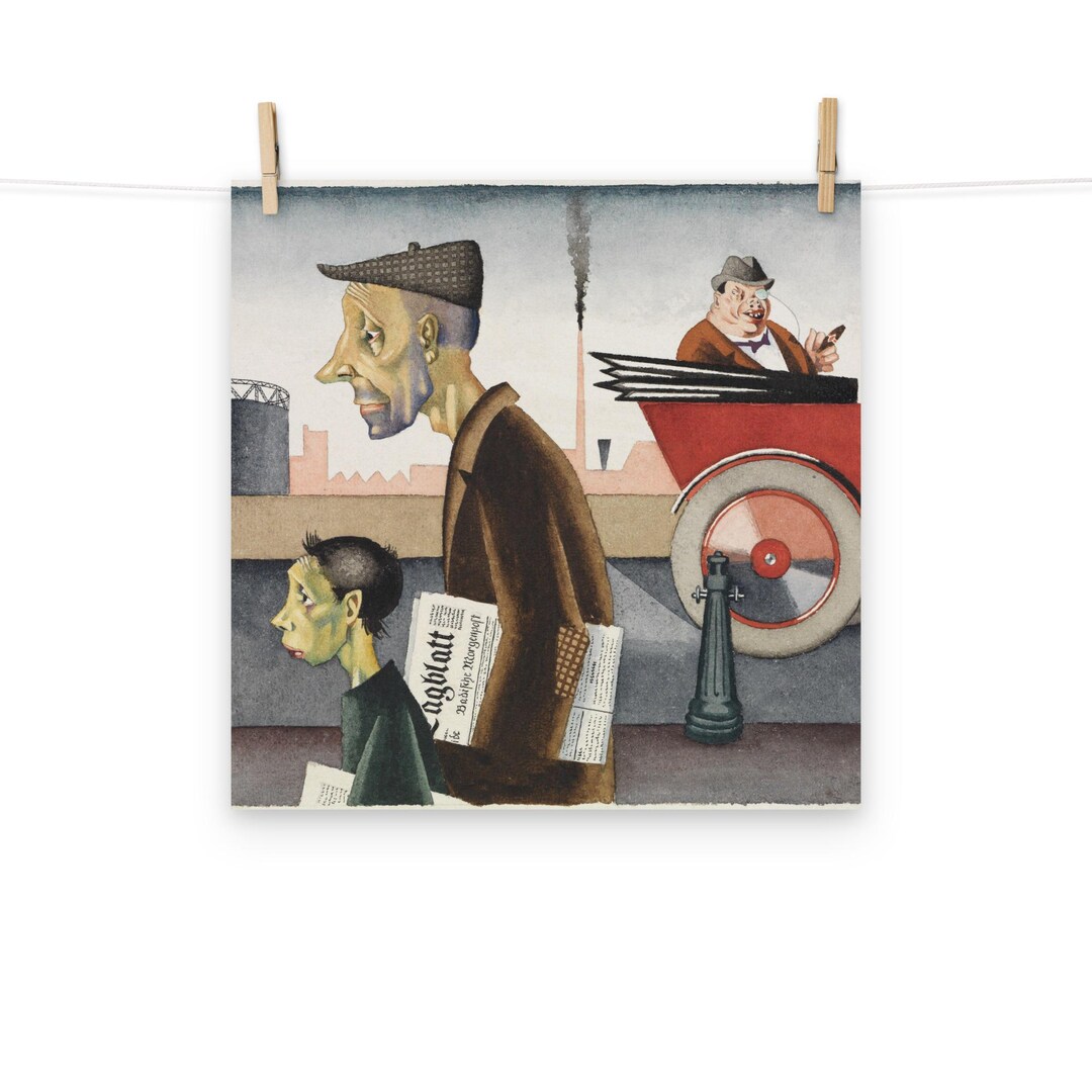Work Disgraces by Georg Scholz Matte Poster - Etsy