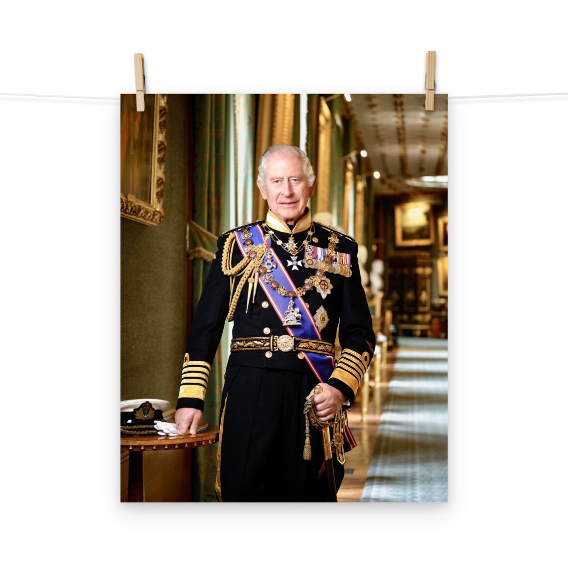 King Charles III Latest Official Portrait Matte Poster - Etsy