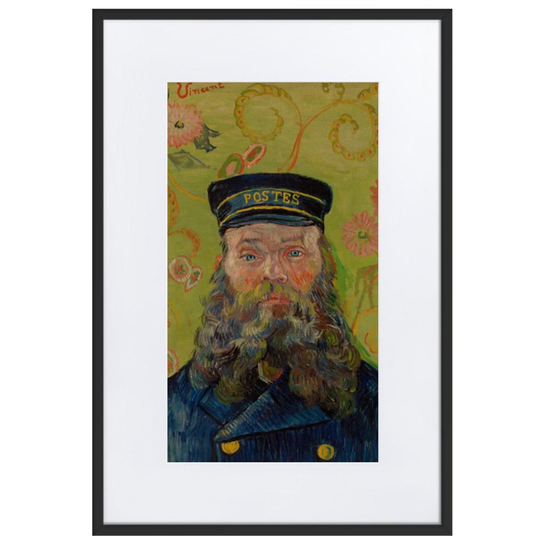 Portrait of the Postman Joseph Roulin by Vincent Van Gogh Framed Poster ...