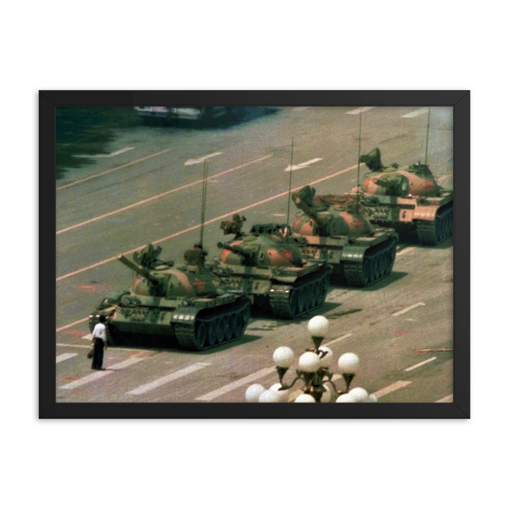 Tank Man Tiananmen Square June 1989 Framed Poster - Etsy