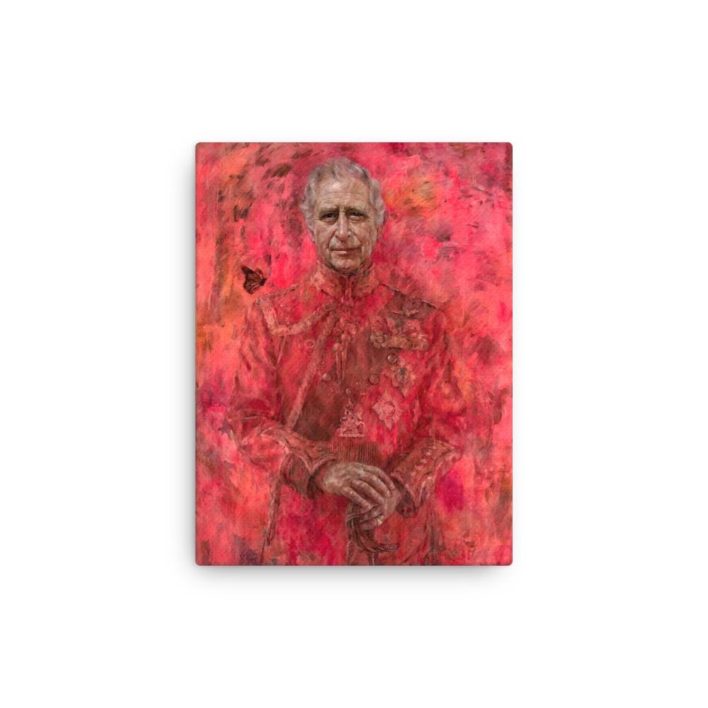 King Charles III Official Portrait (red Painting) by Jonathan Yeo ...