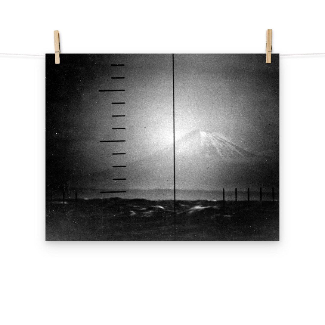 Mount Fuji as Seen From the Submarine Periscope USS Trigger (SS237 ...