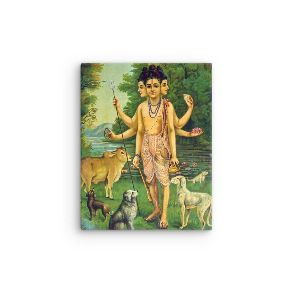 Dattatrey by Raja Ravi Varma Canvas - Etsy