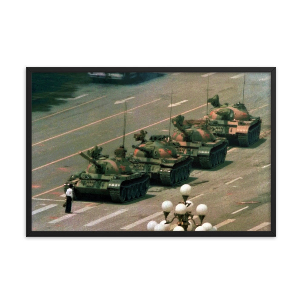 Tank Man Tiananmen Square June 1989 Framed Poster - Etsy