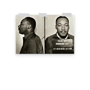 Martin Luther King Jr Mugshot in Birmingham Matte Poster - Etsy