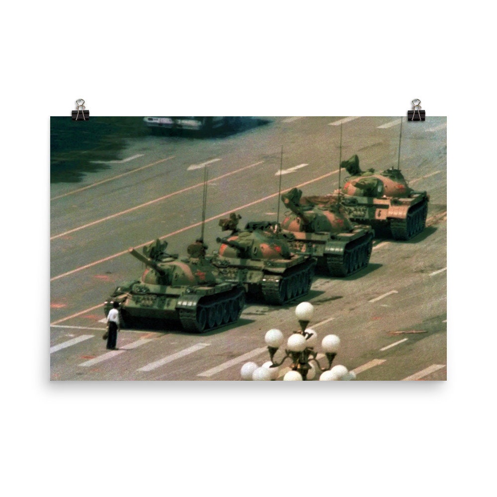 Tank Man Tiananmen Square June 1989 Matte Poster - Etsy