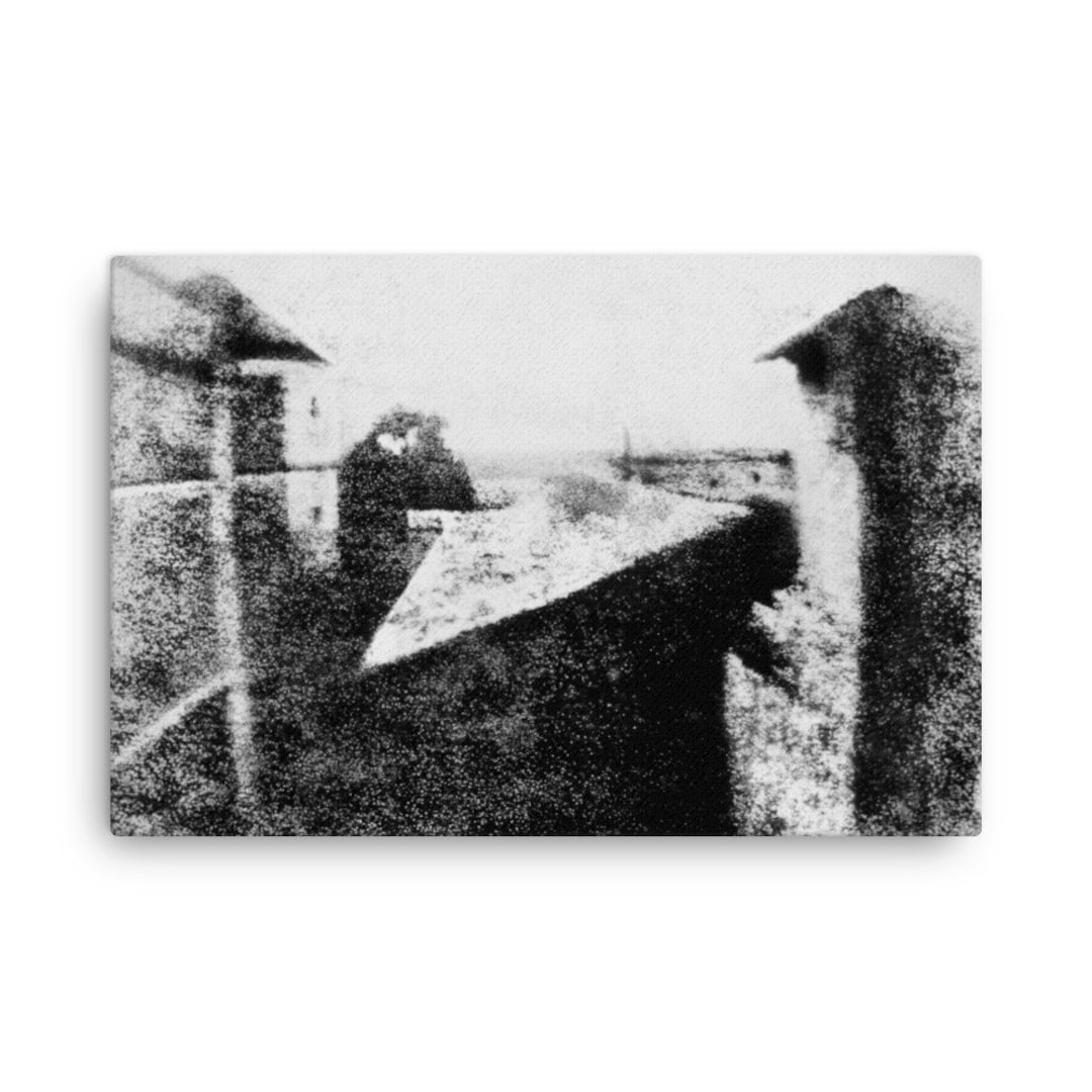 The First Photo Ever Taken (view From the Window at Le Gras) Canvas - Etsy