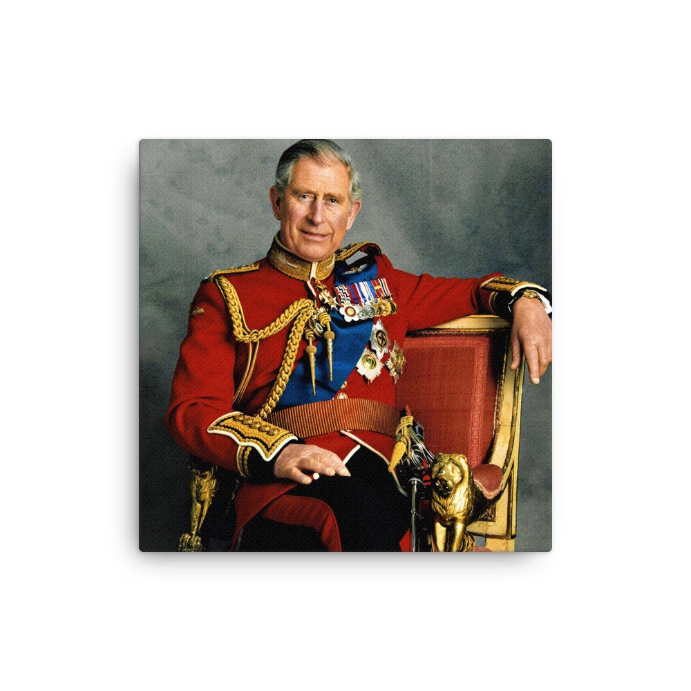 King Charles III prince Charles Portrait Canvas - Etsy