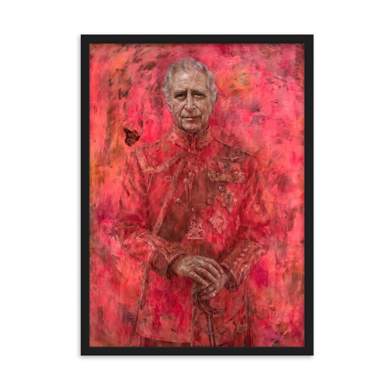 King Charles III Official Portrait (red Painting) by Jonathan Yeo ...
