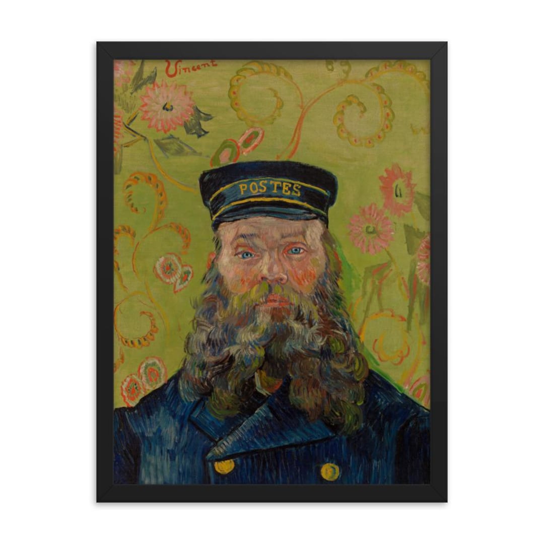 Portrait of the Postman Joseph Roulin by Vincent Van Gogh Framed Poster ...