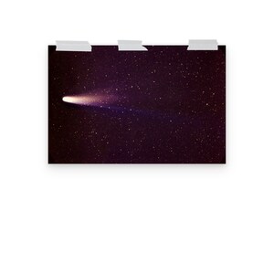 Halley's Comet Matte Poster - Etsy