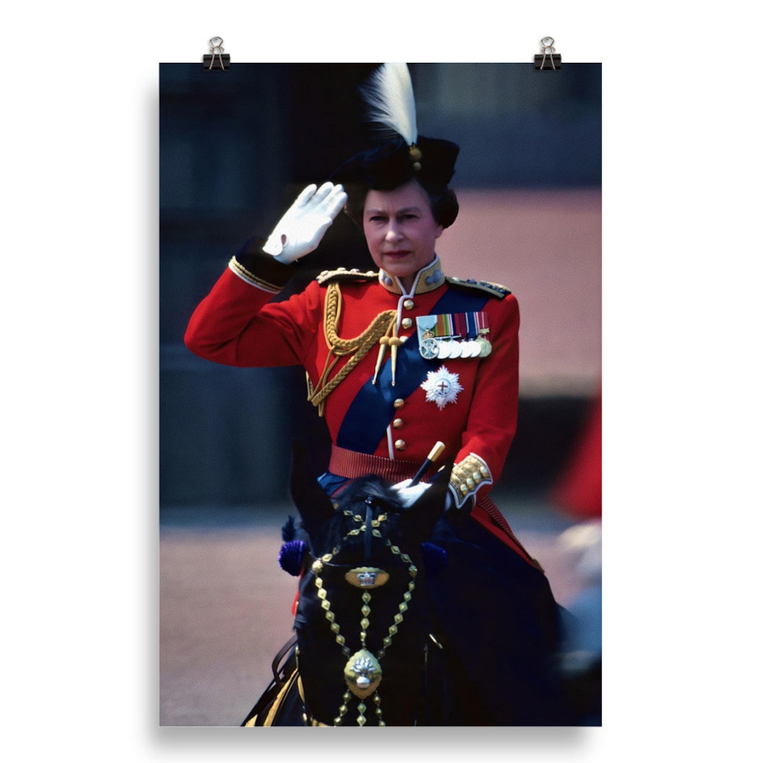 Queen Elizabeth II Trooping the Colour Matte Poster - Etsy