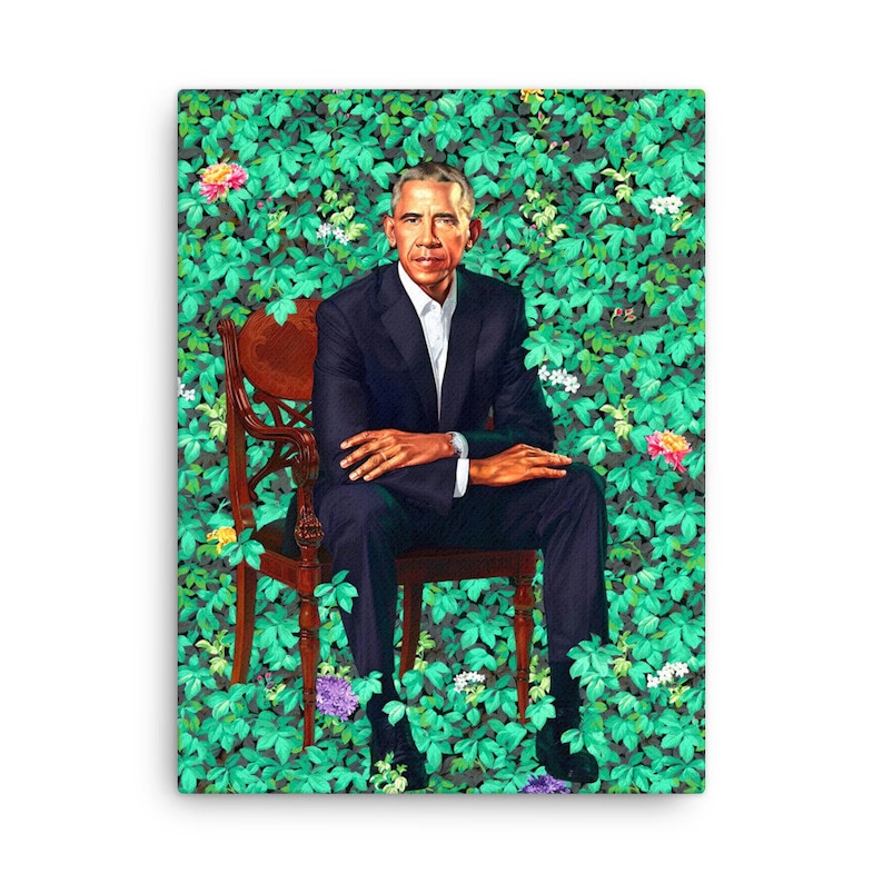President Barack Obama by Kehinde Wiley Canvas - Etsy