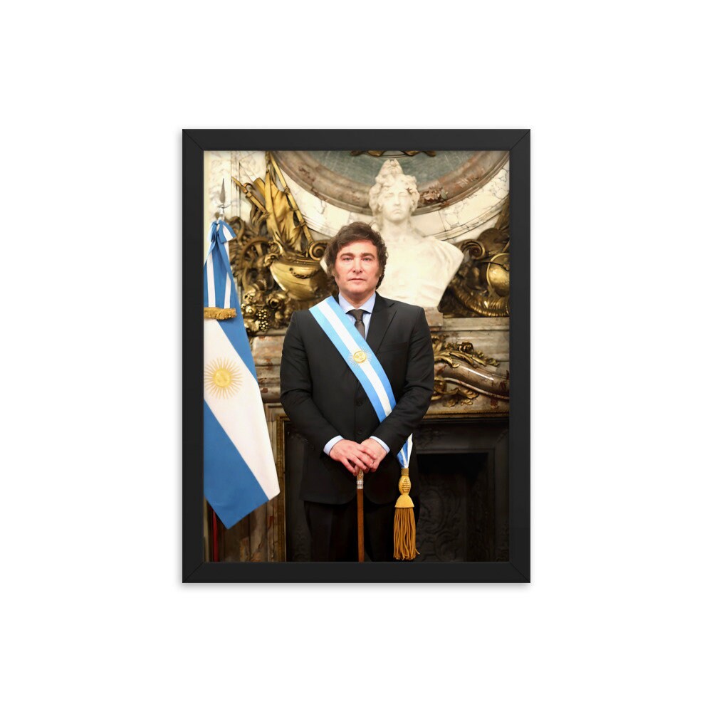 Javier Milei Official Portrait Framed Poster - Etsy