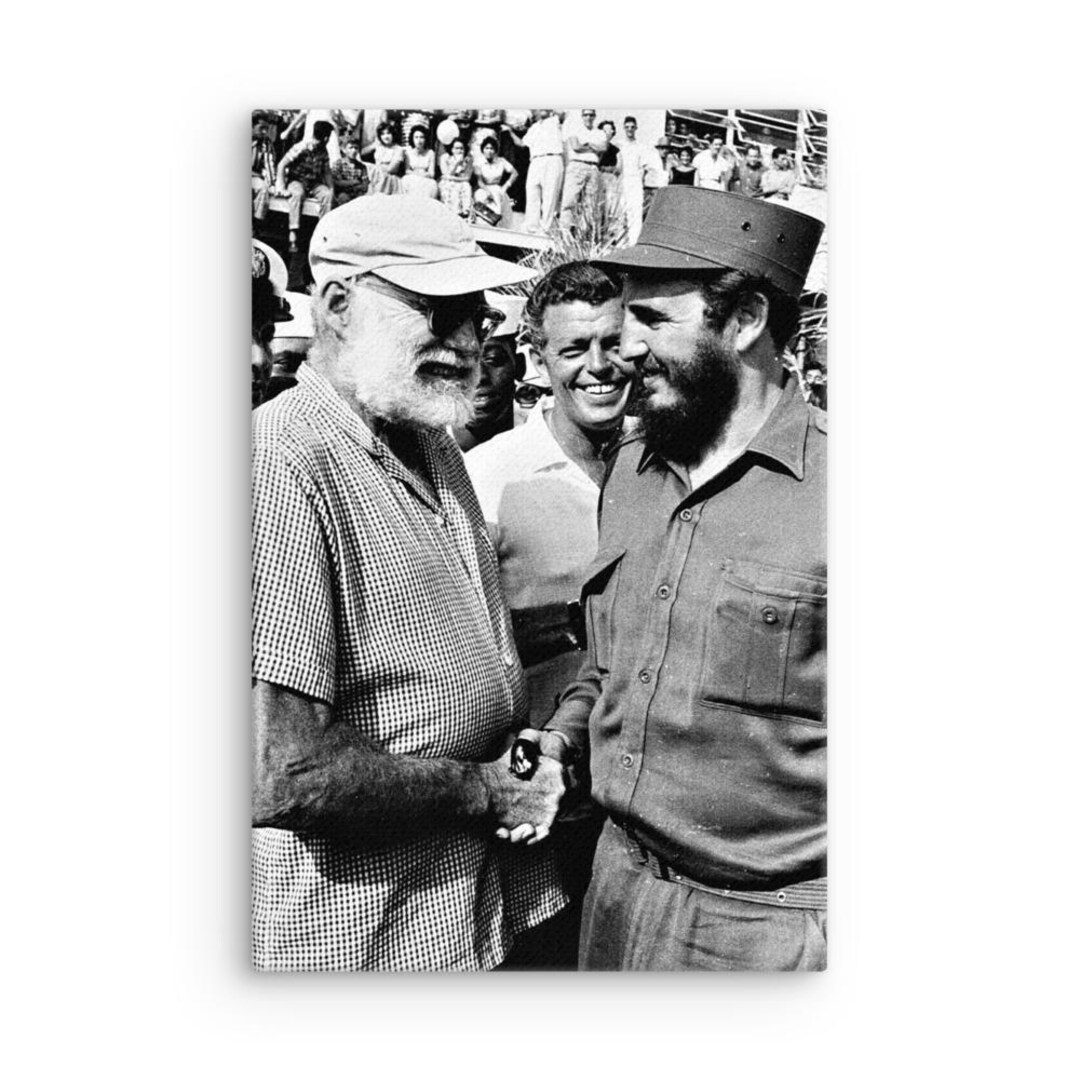 Ernest Hemingway With Fidel Castro Canvas - Etsy