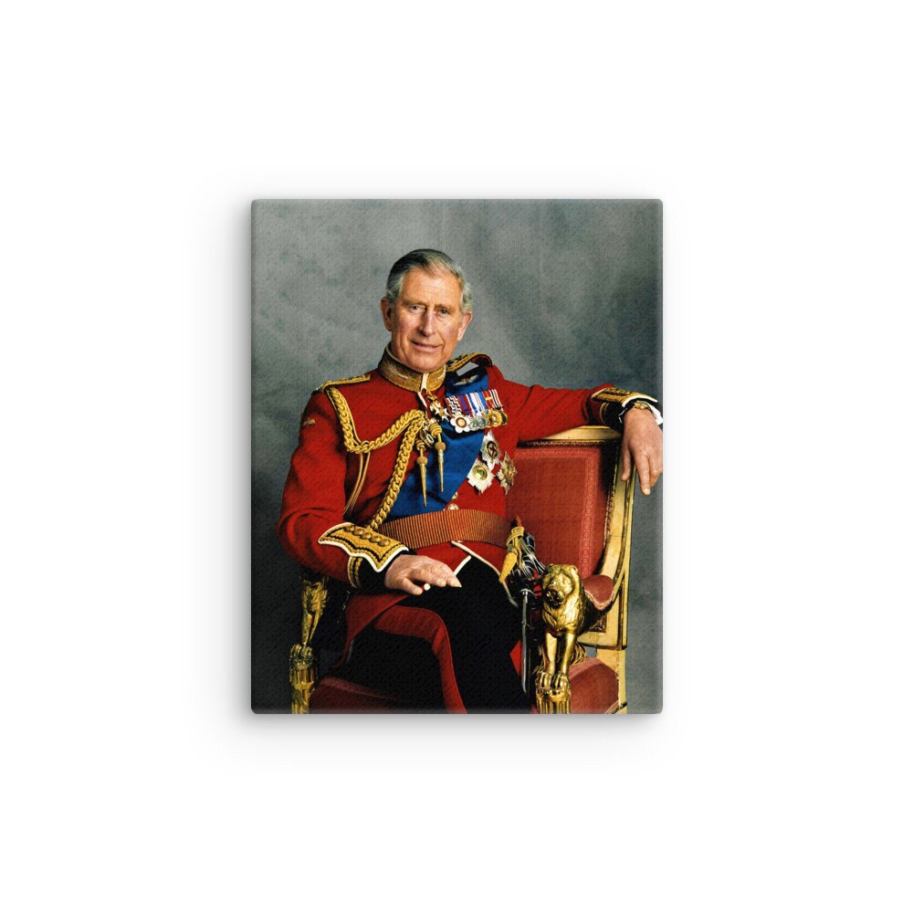 King Charles III prince Charles Portrait Canvas - Etsy
