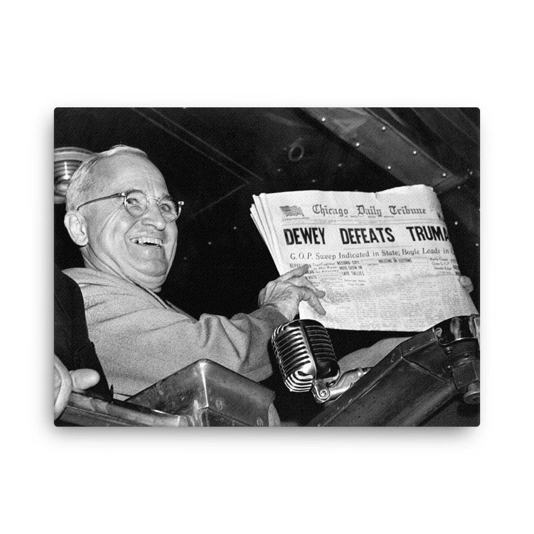 Dewey Defeats Truman Canvas - Etsy