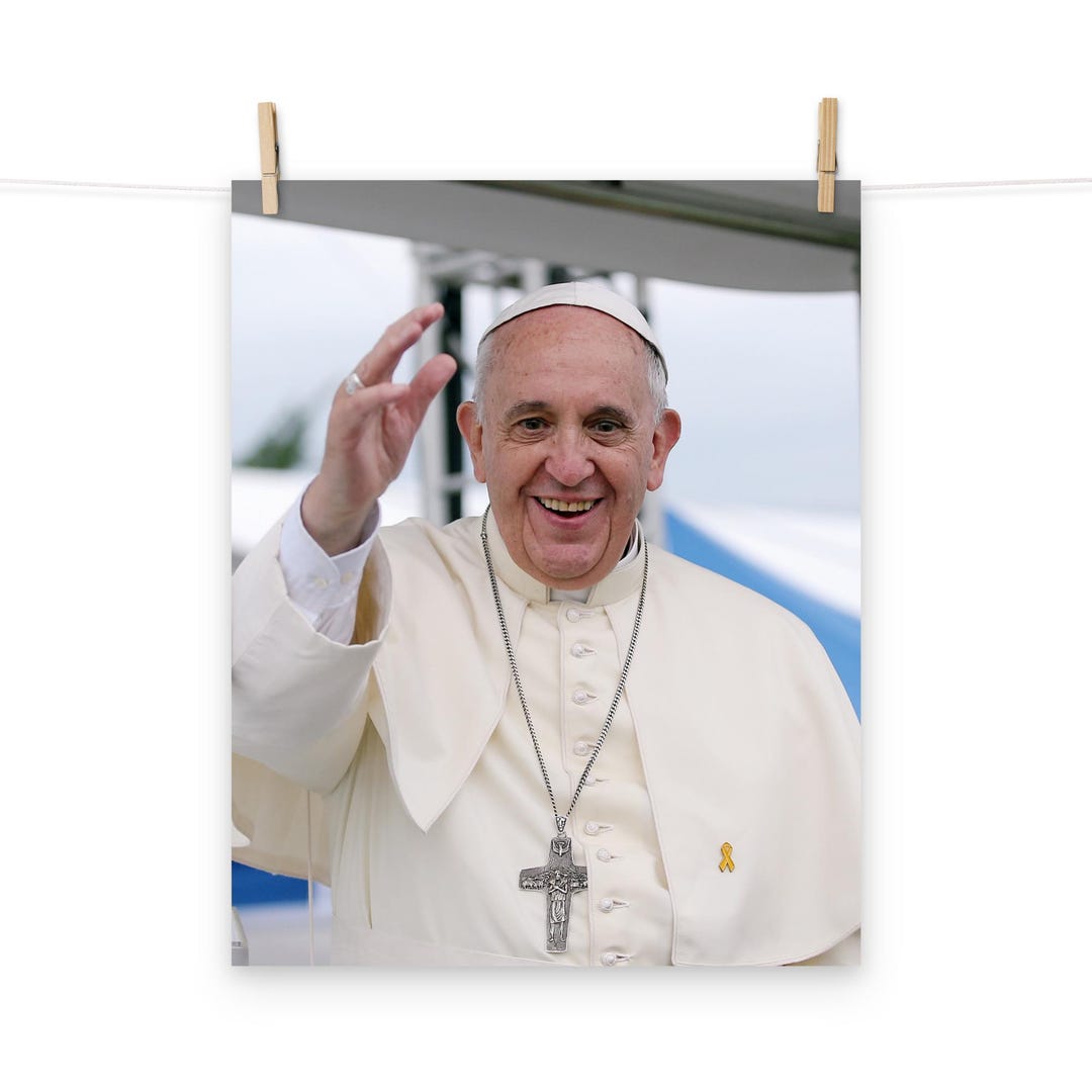 Portrait of Pope Francis Luster Poster - Etsy