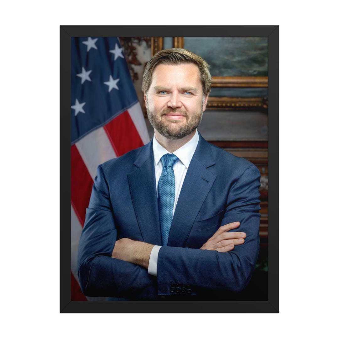 Vice President JD Vance Official Portrait 2025 Framed Poster - Etsy