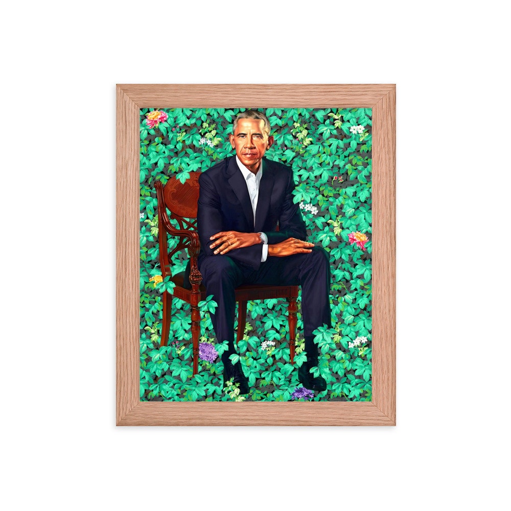 President Barack Obama by Kehinde Wiley Framed Poster - Etsy