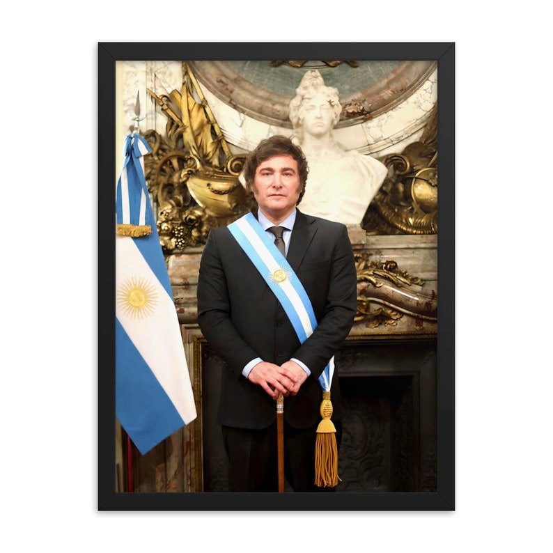 Javier Milei Official Portrait Framed Poster - Etsy