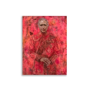 King Charles III Official Portrait (red Painting) by Jonathan Yeo Matte ...