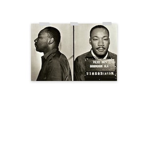 Martin Luther King Jr Mugshot in Birmingham Matte Poster - Etsy