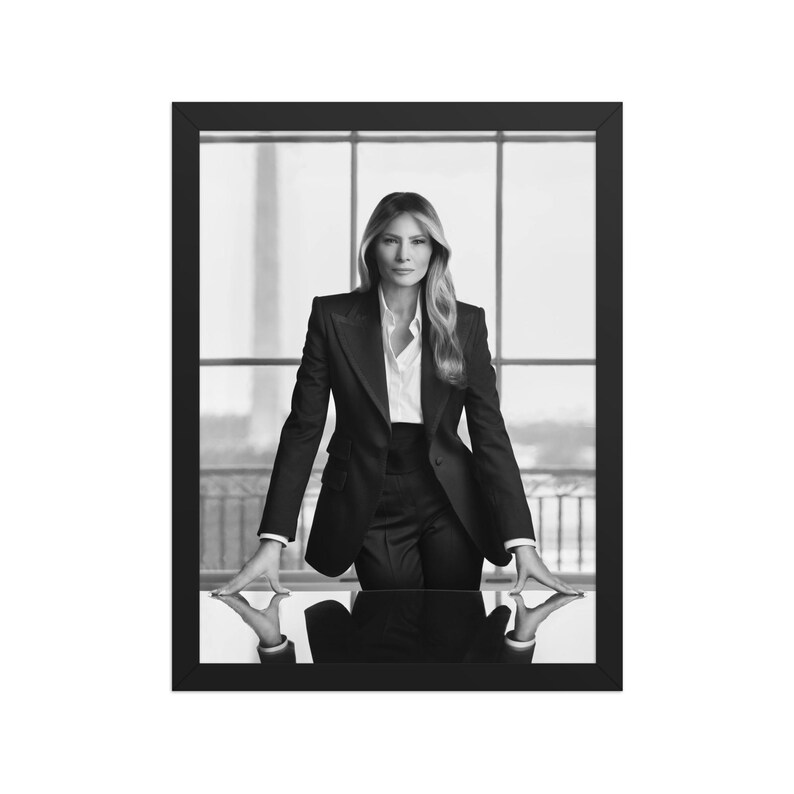 First Lady Melania Trump Official Portrait 2025 Framed Poster - Etsy