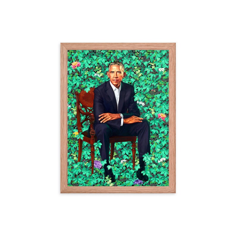 President Barack Obama by Kehinde Wiley Framed Poster - Etsy