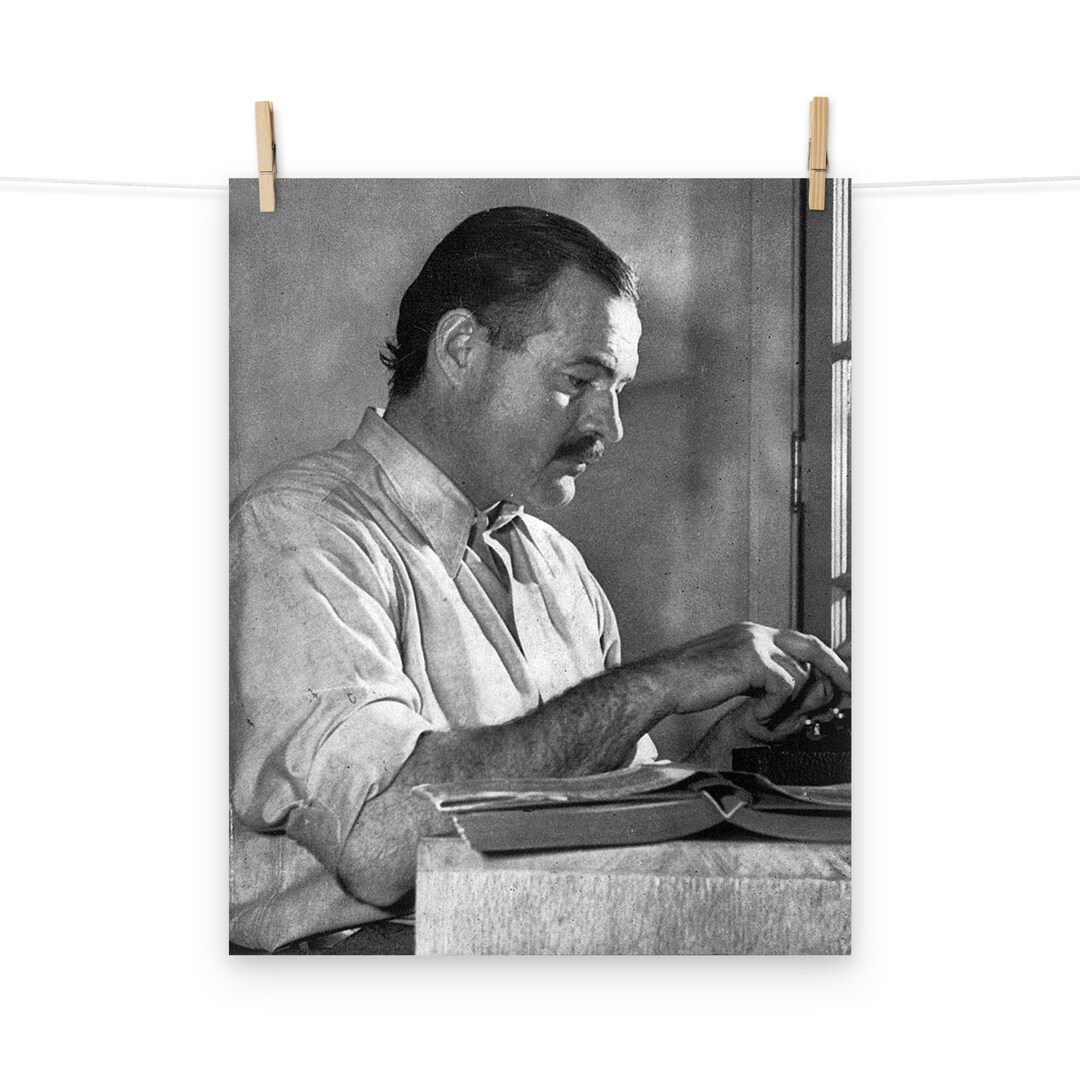 Ernest Hemingway Matte Poster - Etsy