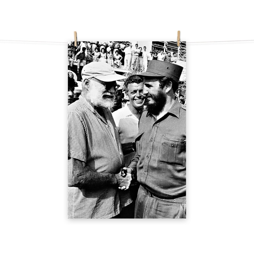 Ernest Hemingway With Fidel Castro Matte Poster - Etsy