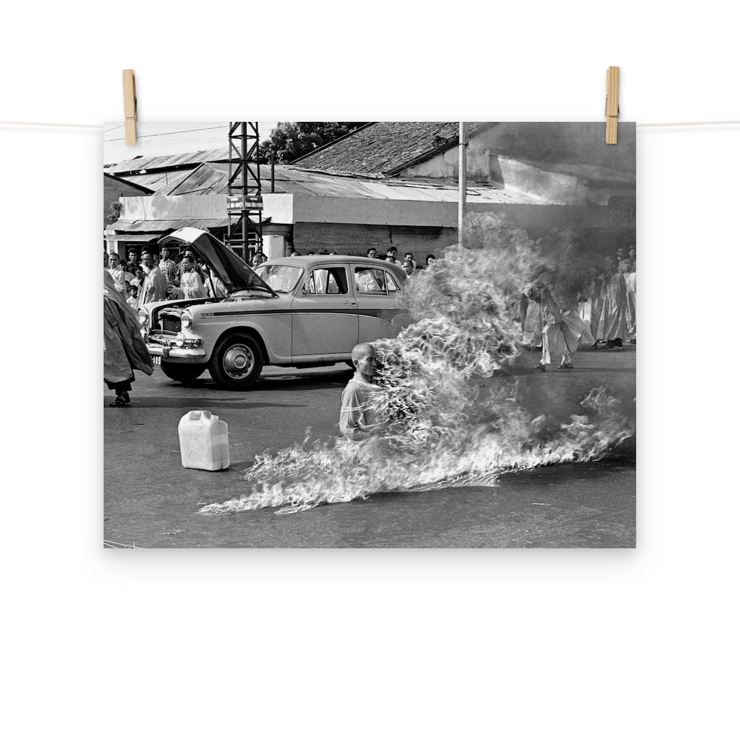 Burning Monk Thích Quảng Đức Matte Poster - Etsy
