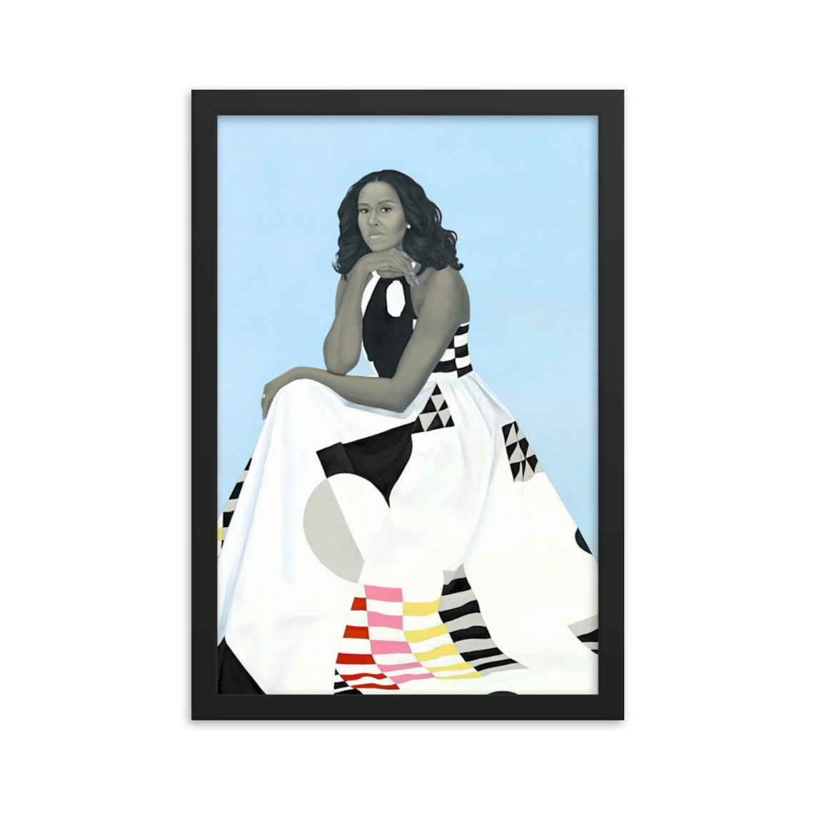 First Lady Michelle Obama by Amy Sherald Framed Poster - Etsy