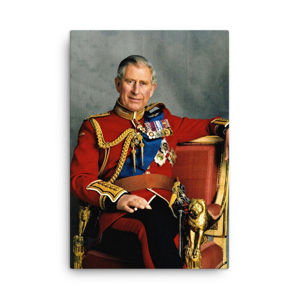 King Charles III (prince Charles) Portrait Canvas - Etsy
