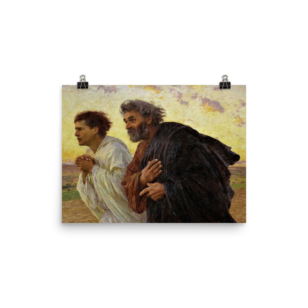 Peter and John Running to the Tomb by Eugene Burnand Matte Poster - Etsy